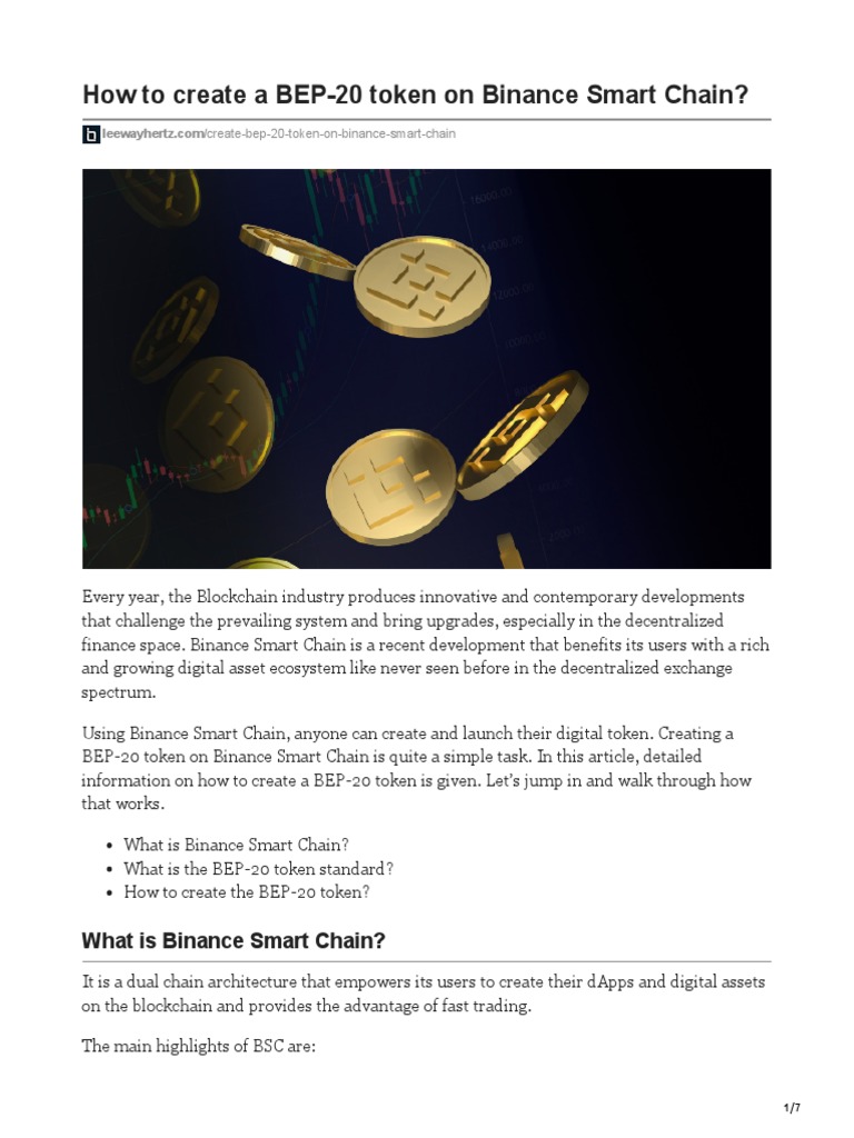 Create BEP-20 Token on BSC Guide | PDF | Cryptocurrency | Distributed Computing