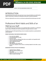 Basic FNB Service Training Module | PDF