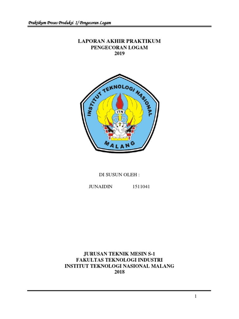 Laporan Pengecoran Logam 2 | PDF | Sains & Matematika