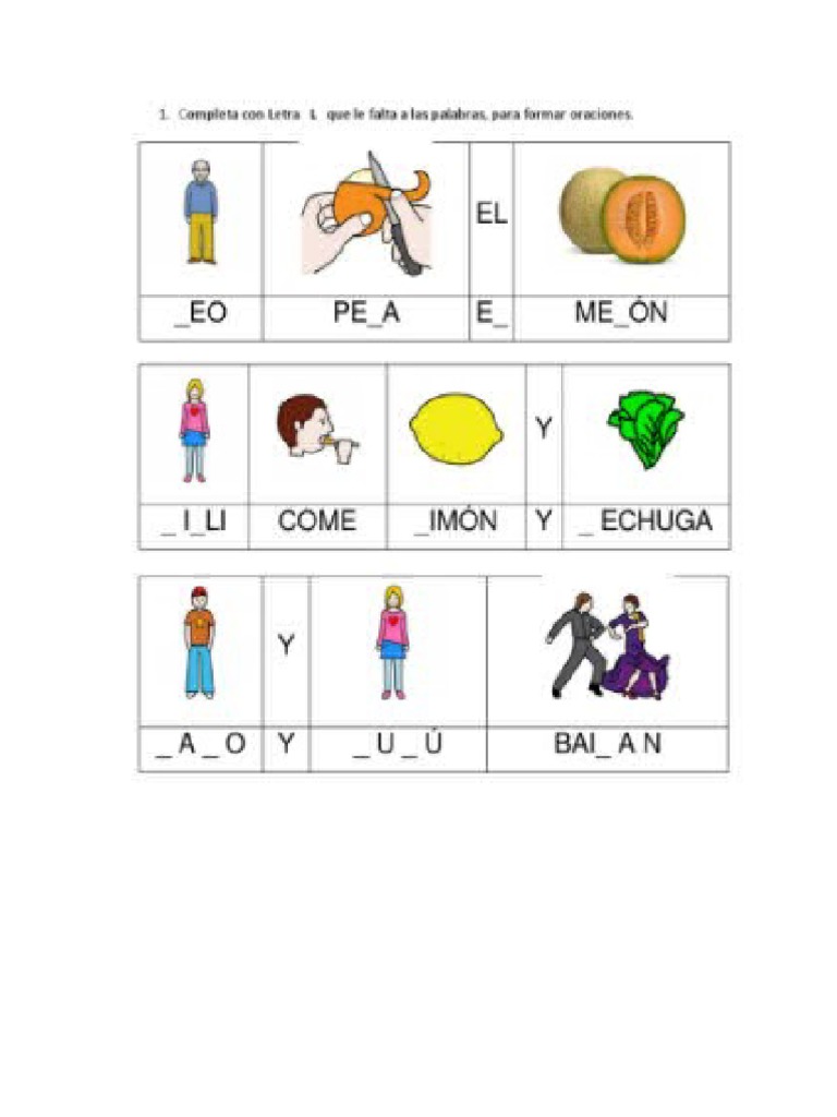 lectura fonema L | PDF