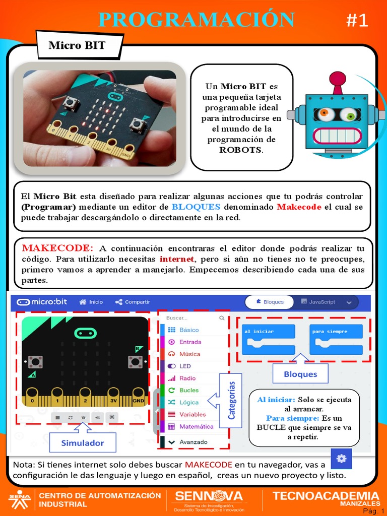 Taller 1 - Conceptos Basicos MicroBit | PDF | Lenguaje de programación | Programación de ...