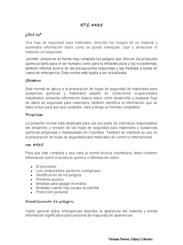 NTC 4435 | PDF | Incendios | Gases