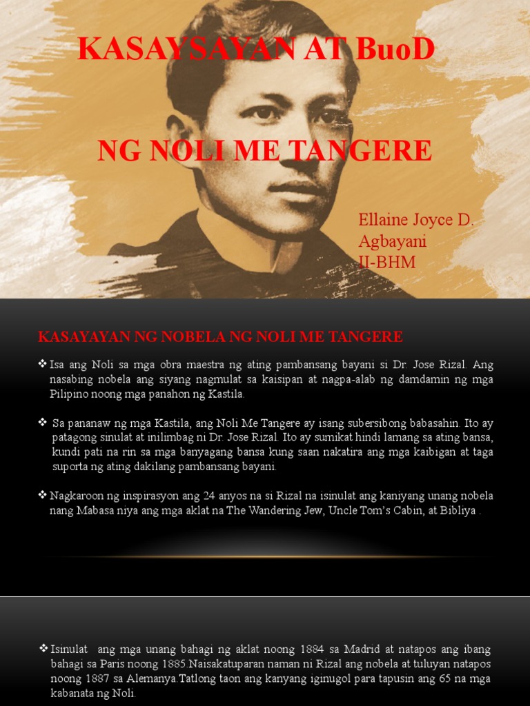 Kasaysayan at Buod NG NOLI ME TANGERE 1 | PDF