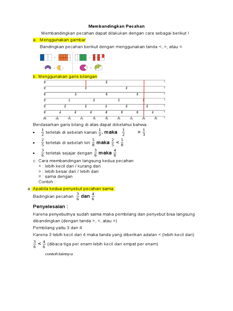 Membandingkan Pecahan 2 | PDF