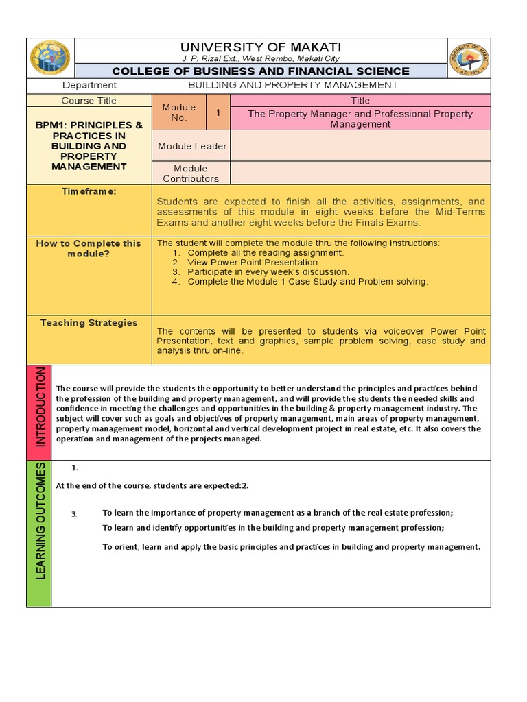 Module BPM 1 | PDF | Property Management | Business