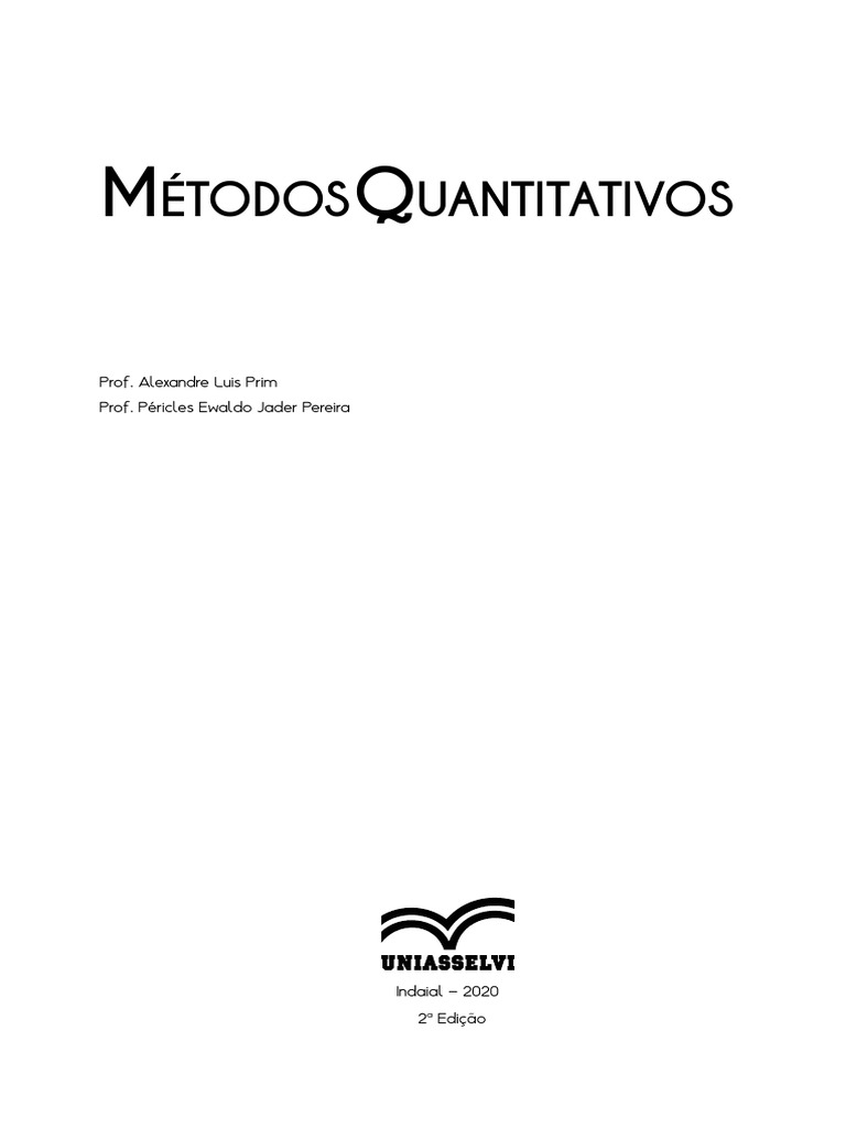 Livro Métodos Quantitativos | PDF | Estatísticas | Método científico