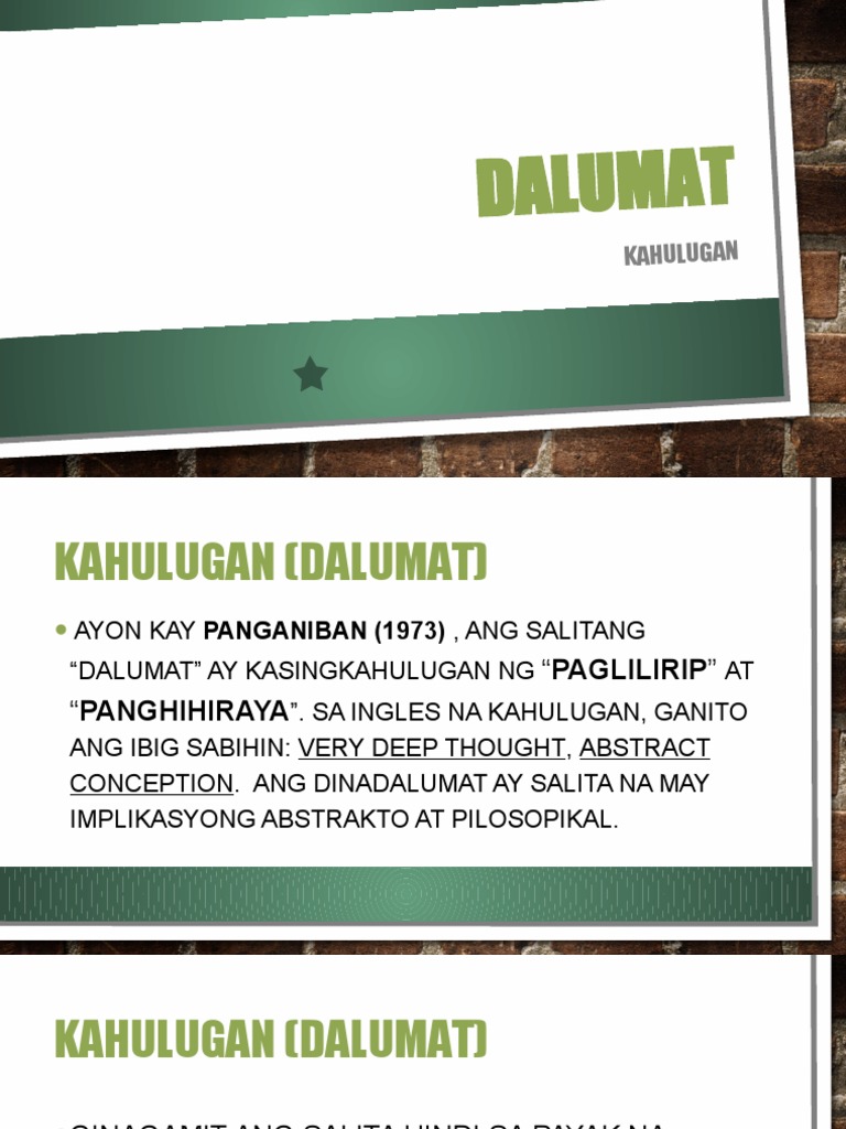 Dalumat Kahulugan | PDF
