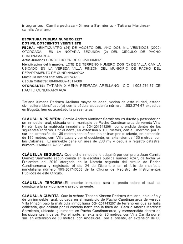 Escritura Pública | PDF