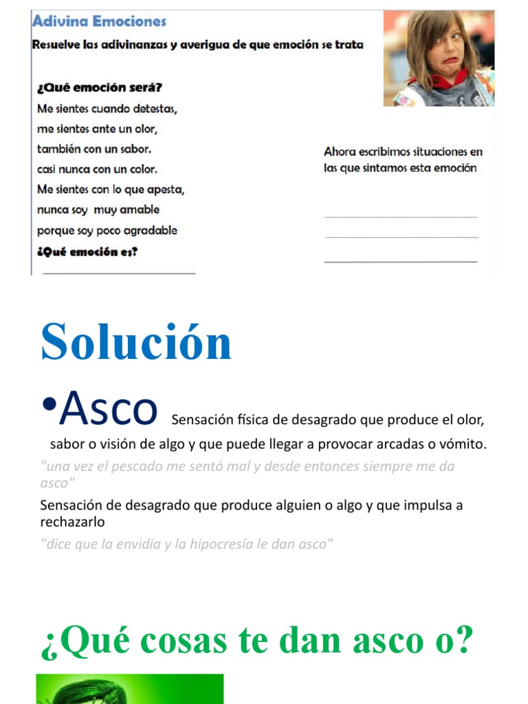 Adivina La Emocion (Asco) | PDF