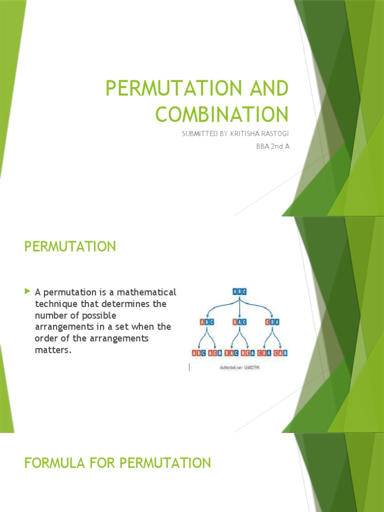 Permutation and Combination | PDF | Teaching Methods & Materials