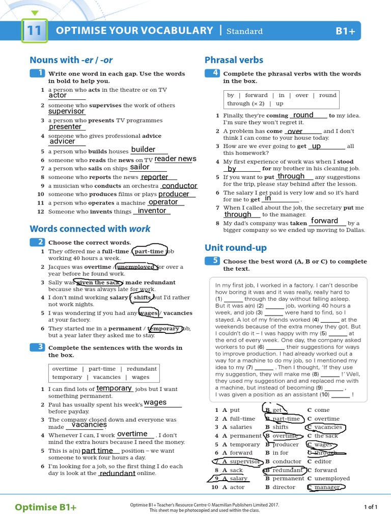 Kami Export - Jorge Ignacio HORNA RAMÍREZ - OPT - B1plus - U11 - Vocab - Standard | PDF | Salary ...