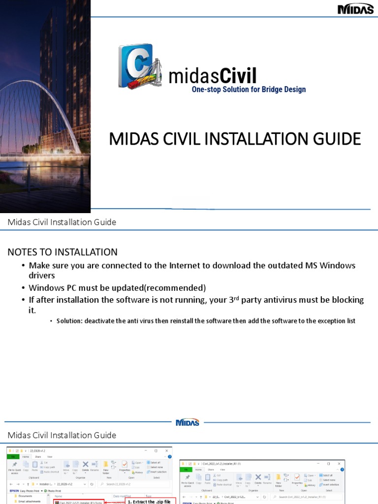 Midas Civil Step by Step Installation | PDF | Antivirus Software ...