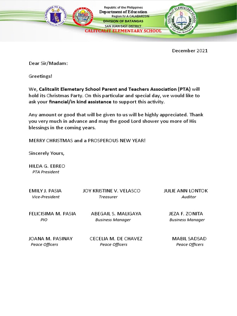 Solicitation Christmas Party | PDF