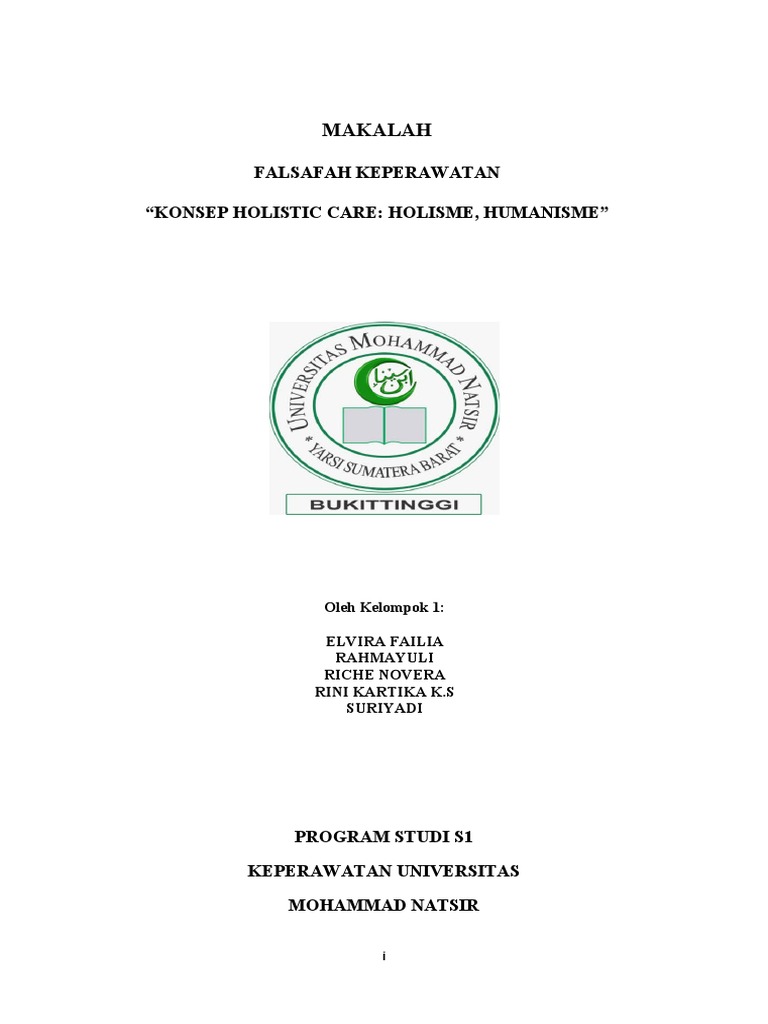 Makalah Konsep Holistik Care, Humanisme, Holisme | PDF