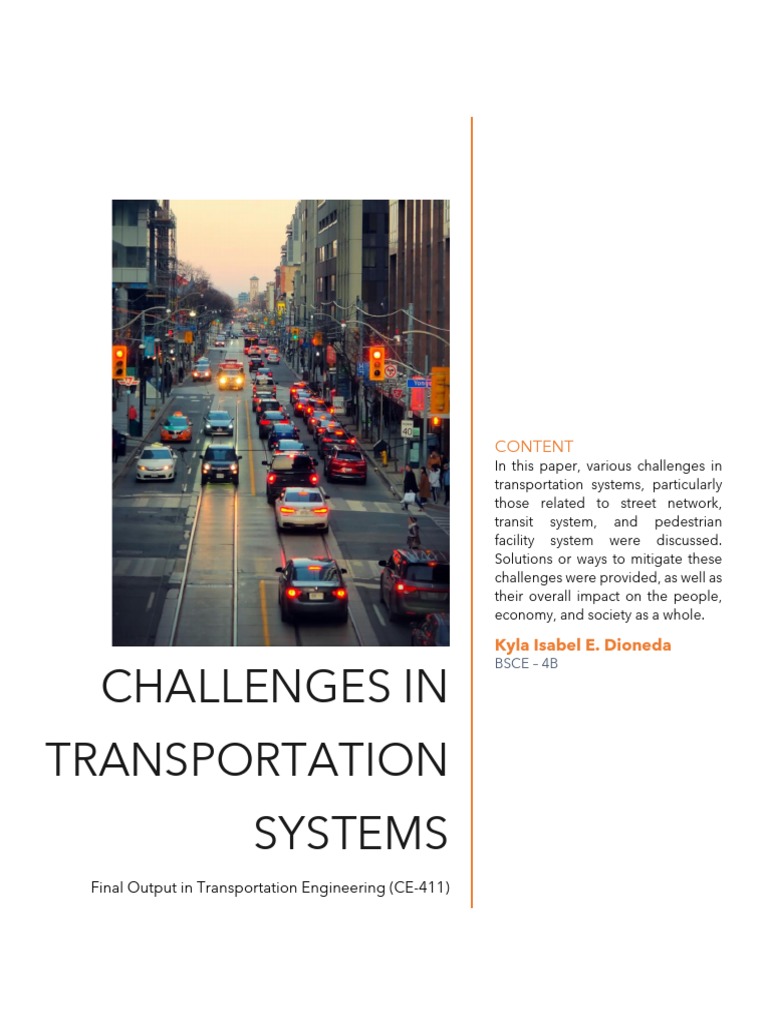 Transportation Engineering | PDF | Parking | Traffic