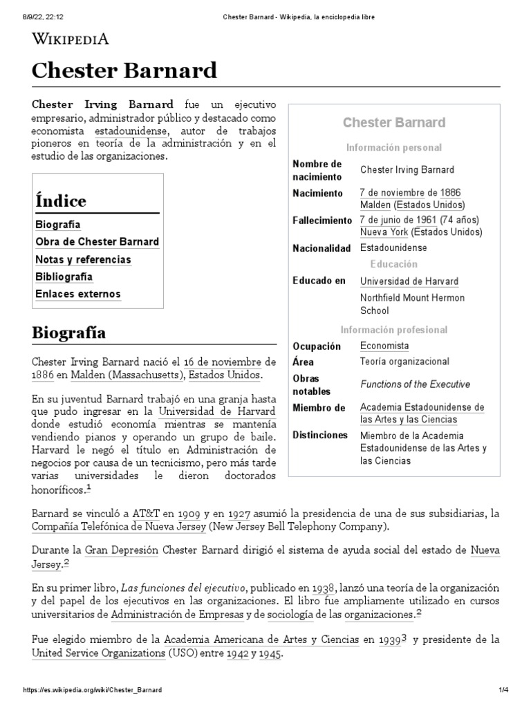 Chester Barnard | PDF