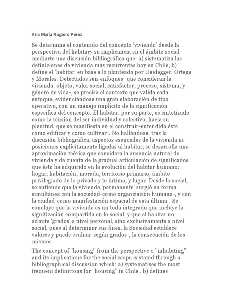 Ana María Rugiero Pérez | PDF | Martin Heidegger | Teoría