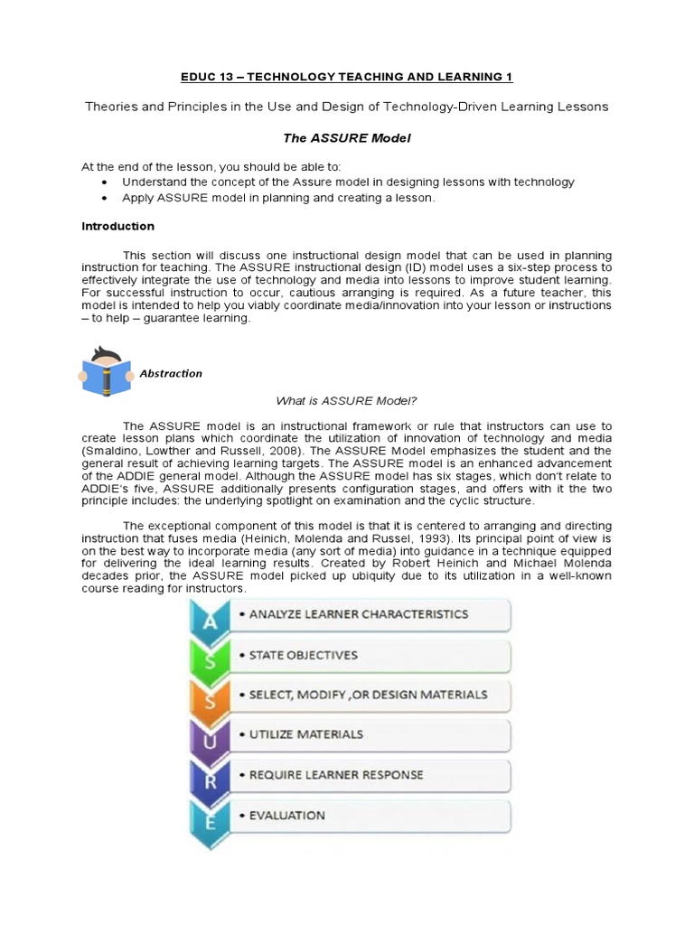 Assure Model | PDF | Learning | Teaching Method
