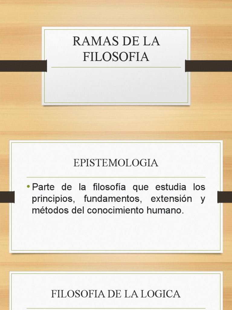 Ramas de La Filosofia | PDF | Ciencias sociales | Filosofía