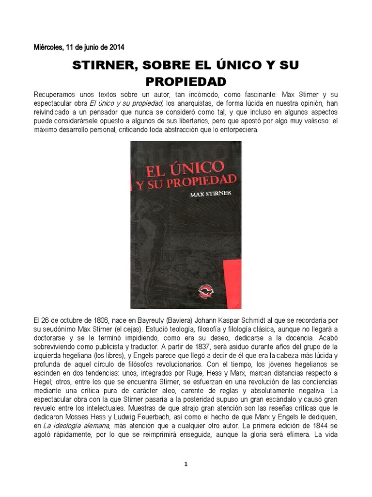 (Y) Stirner y Gross | PDF | Anarquismo | Friedrich Nietzsche