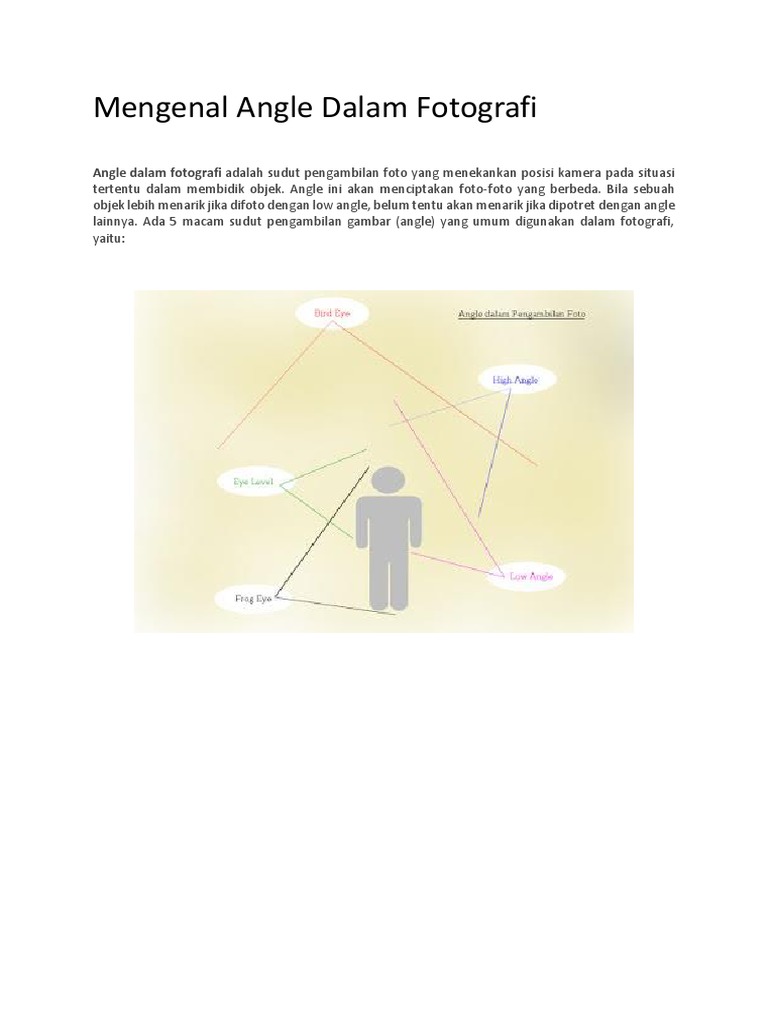 Mengenal Angle Dalam Fotografi | PDF