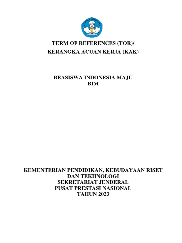 TOR Beasiswa INDONESIA MAJU | PDF | Bisnis | Ilmu Sosial
