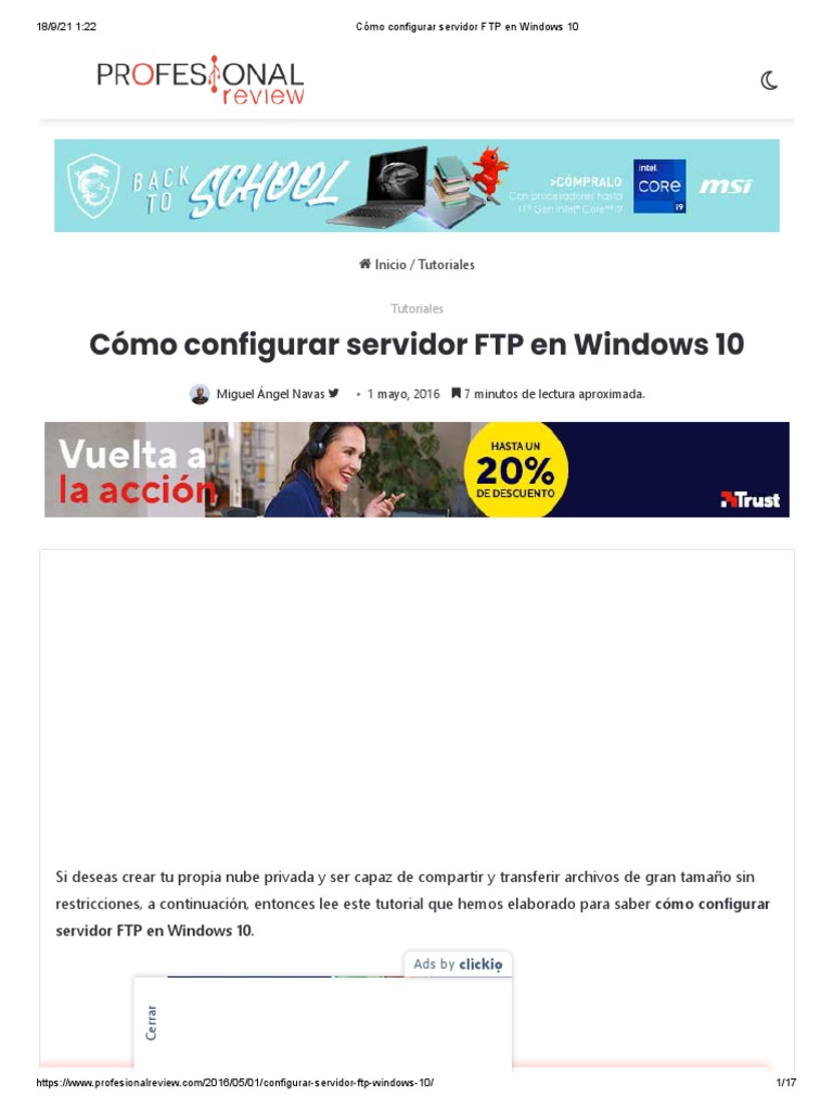 Cómo Configurar Servidor FTP en Windows 10 | PDF | Protocolo de transferencia de archivos ...