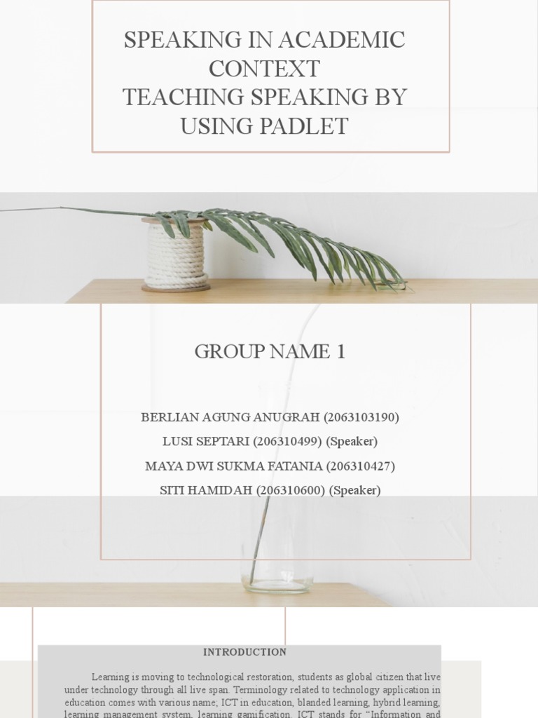 Teaching Speaking by Using Padlet | PDF | Educational Technology ...