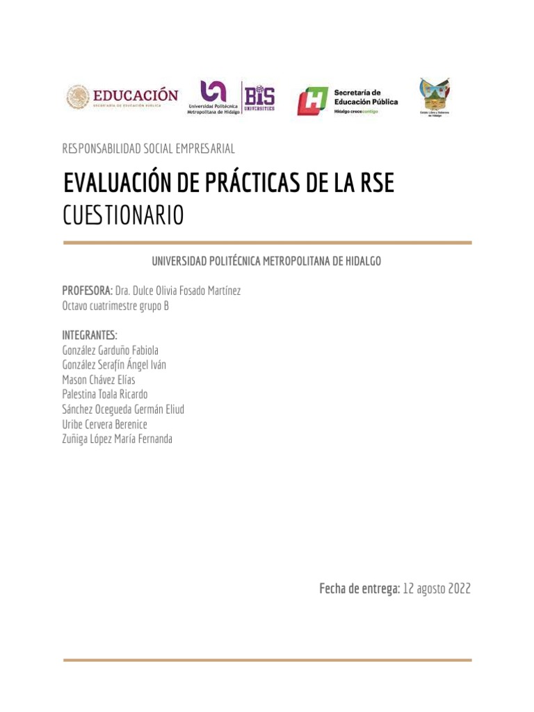 Evaluación de Prácticas de La Rse | PDF | Marketing | Business
