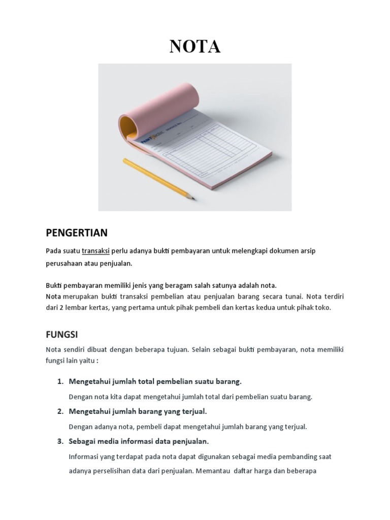 Artikel Nota | PDF