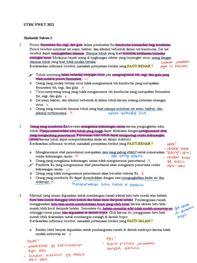 Soal Utbk PWKT 2021 Rev 1 | PDF