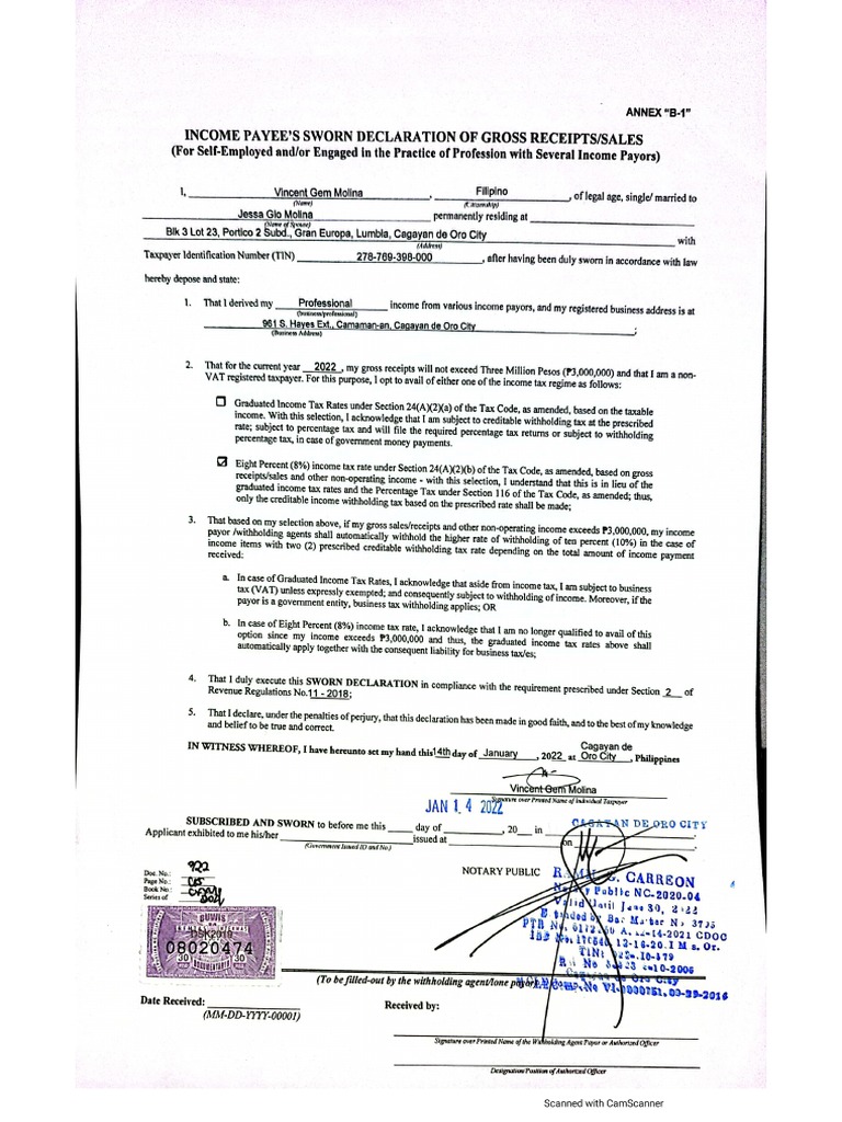 Sworn Declaration | PDF