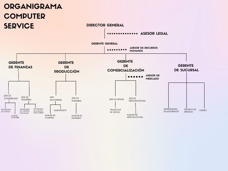 Organigrama de Computer Service | PDF | Business | Economias