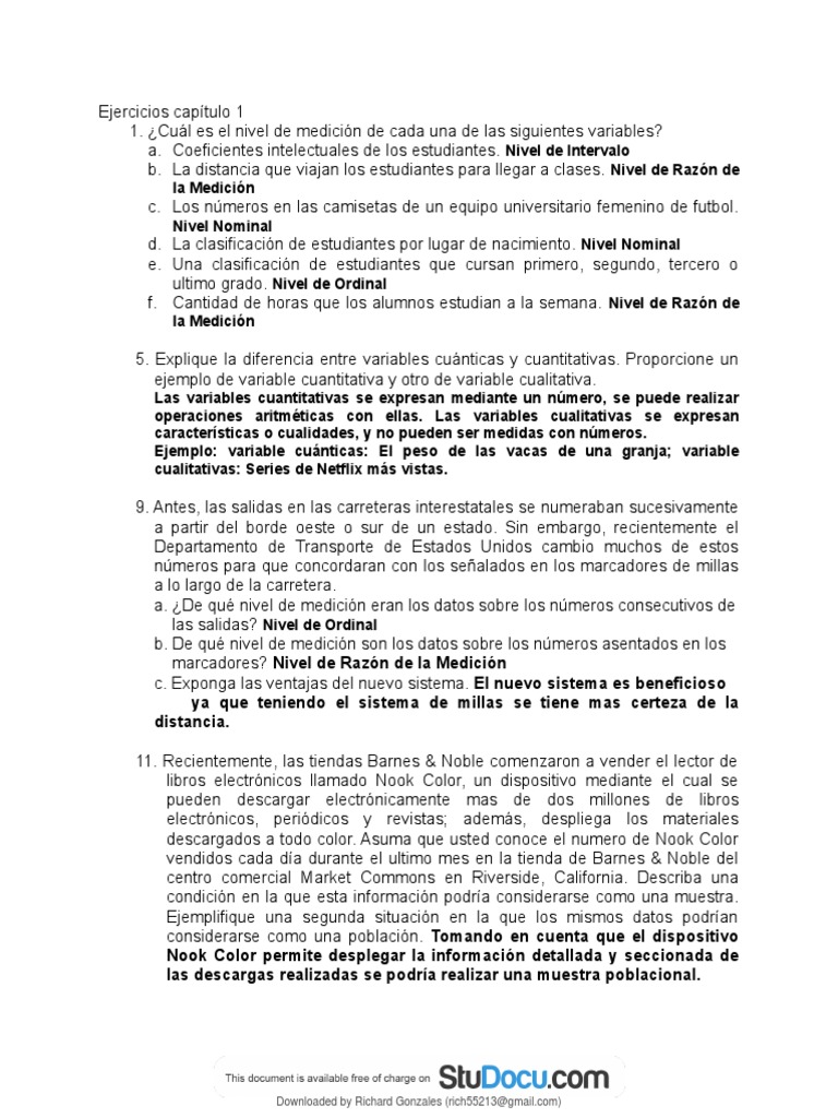 Niveles de Medición y Análisis de Datos | PDF | Nivel de medida | Medición