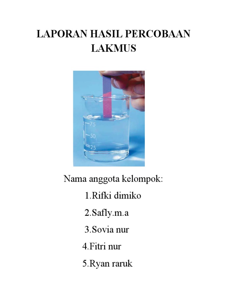 Hasil Percobaan Lakmus Asam Basa | PDF | Memasak, Makanan, & Anggur