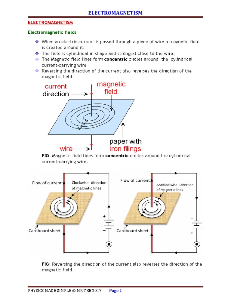 13.0 ELECTROMAGNETISM My NC Notes PDF | PDF | Electromagnetic Induction ...