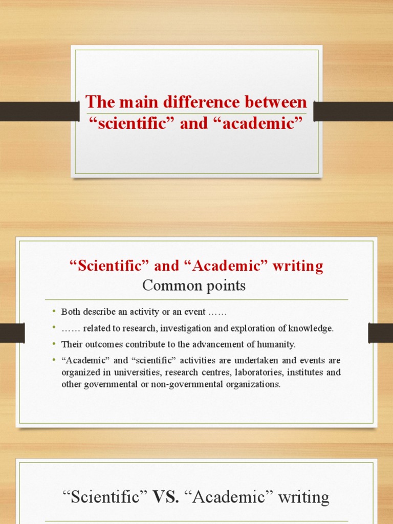 Academic Writing and Scientific Writing | PDF