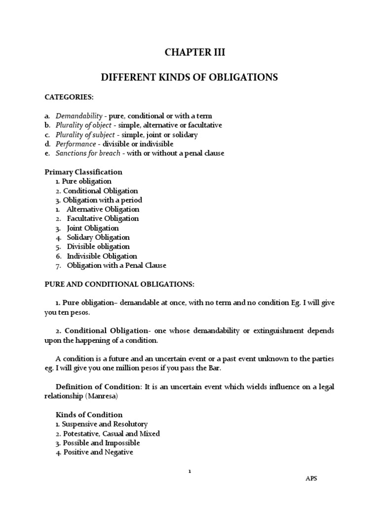 Types of Legal Obligations Explained | PDF | Guarantee | Breach Of Contract