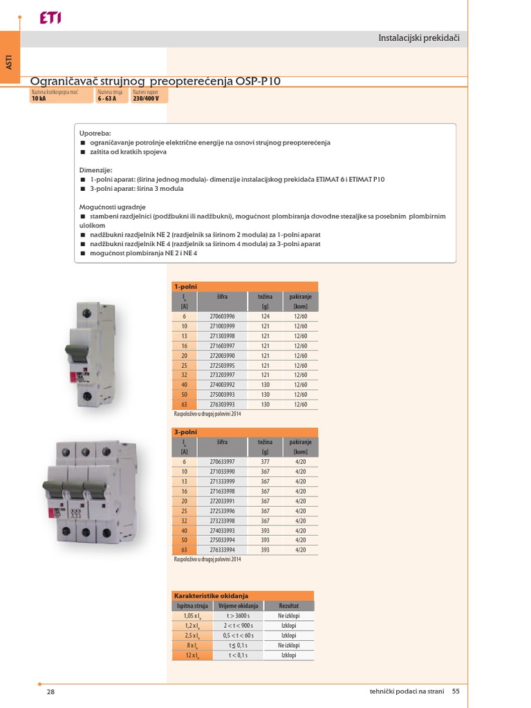ETI Limitator OSP-P10 | PDF