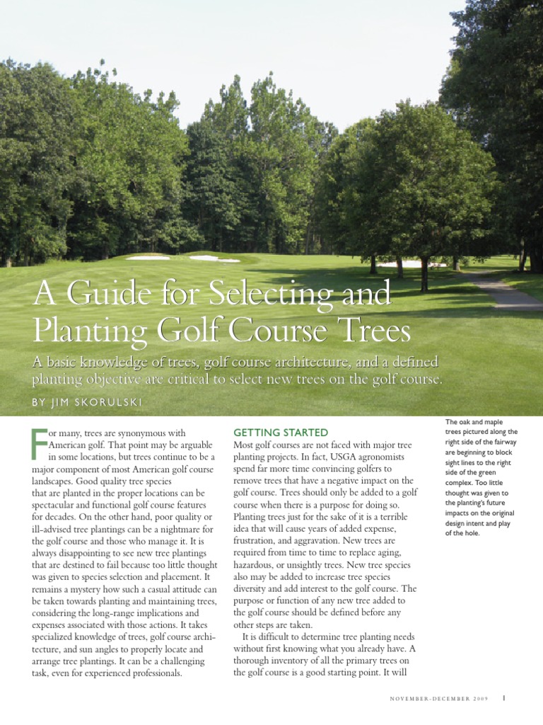 GOLF COURSE GUIDE | PDF | Trees | Golf Course