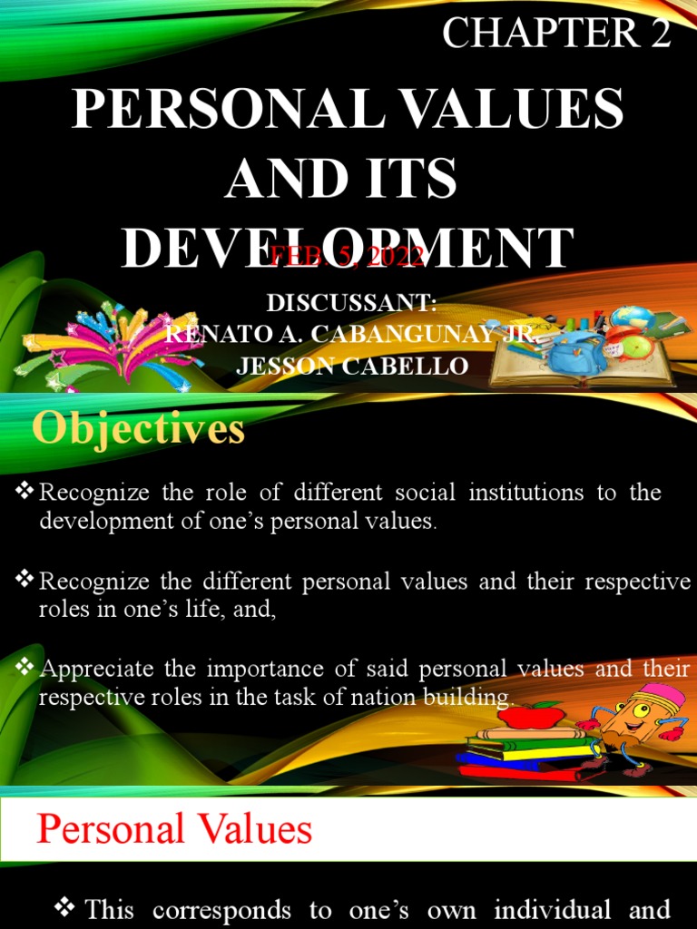 Chapter 2 Personal Vaues and Its Development | PDF | Family | Behavior