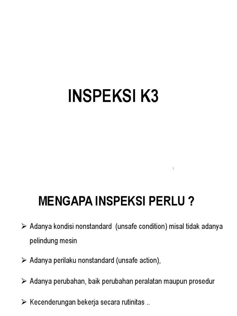 D2.03. Inspeksi K3 | PDF | Teknologi & Rekayasa