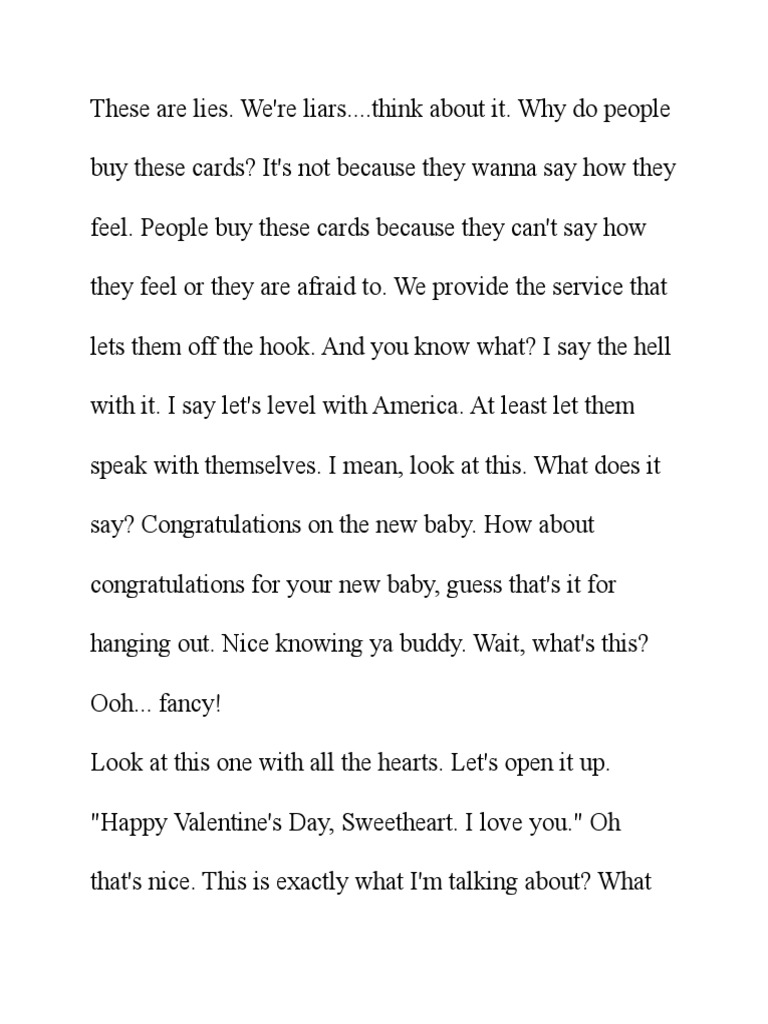 500 Days of Summer Monologue | PDF | Poetry