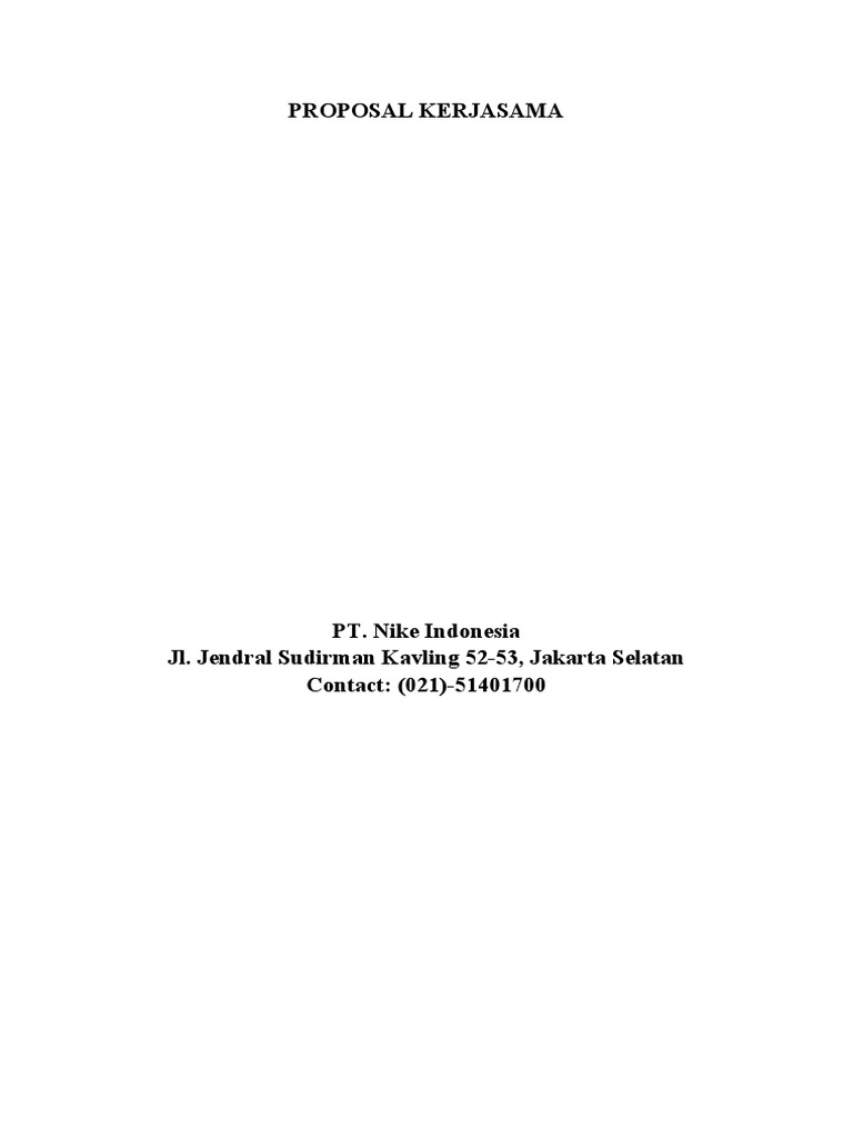 Proposal Kerjasama | PDF