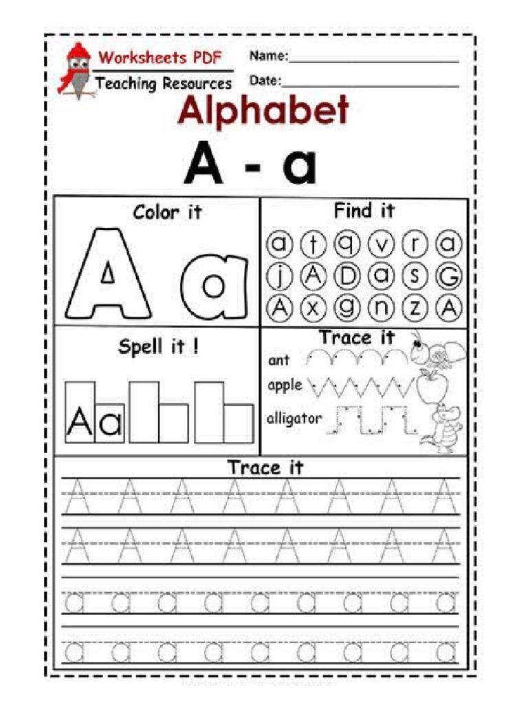 Letter Aa Activity | PDF