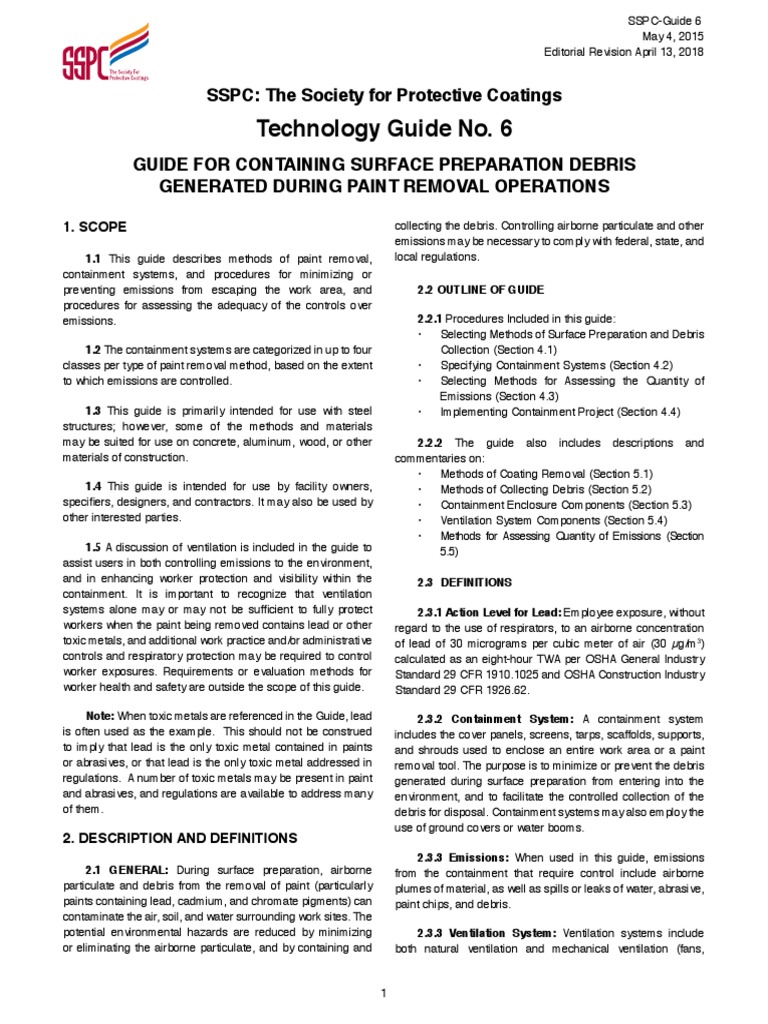 SSPC Guide 6 | PDF | Abrasive | Occupational Safety And Health