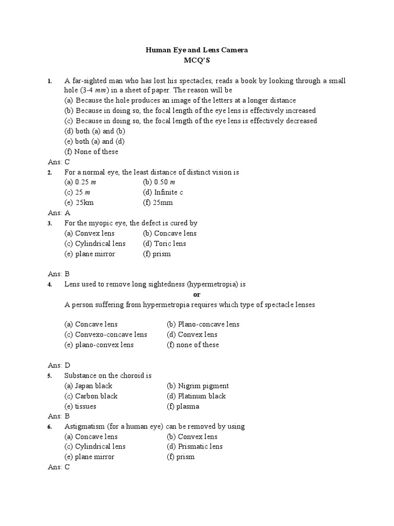 Understanding Vision: An Analysis of Key Concepts Regarding the Human ...