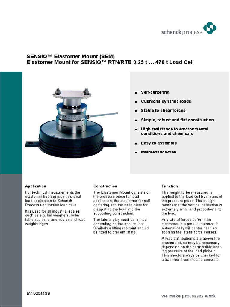 load-cells-mounts | PDF | Screw | Bearing (Mechanical)