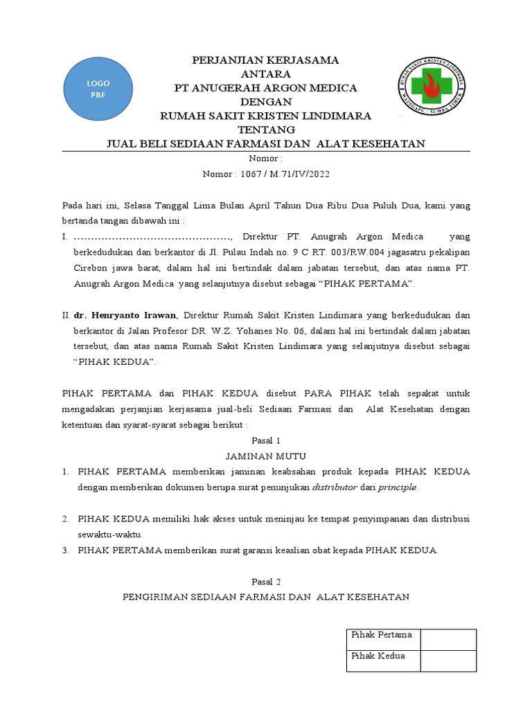 PKS Dengan PT. AAM | PDF