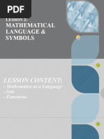 Chapter 2 - Mathematical Language and Symbols | PDF | Set (Mathematics ...